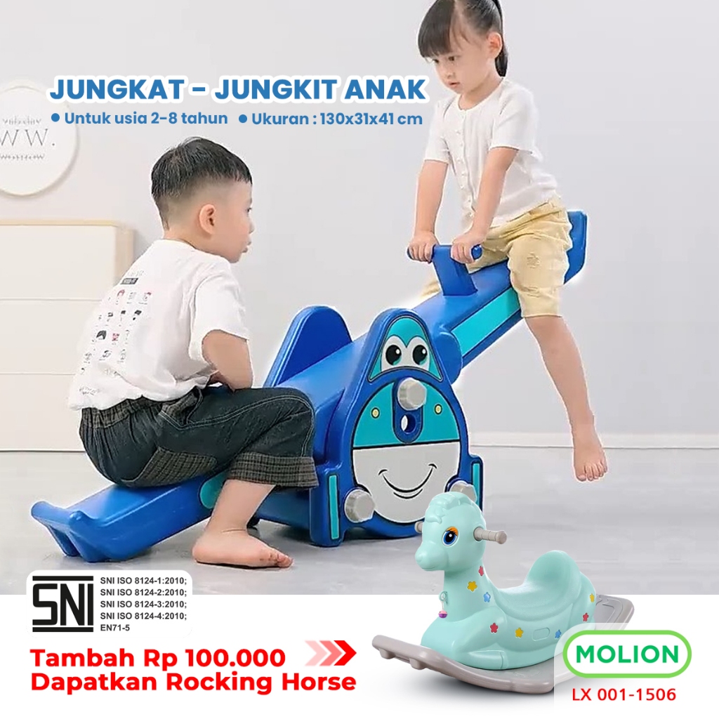 Jual MOLION SNI Mainan Jungkat Jungkit Perosotan Kuda Kudaan Anak ...