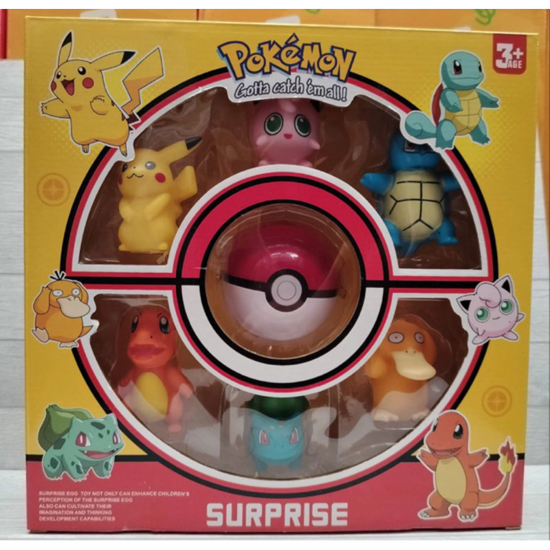 Jual pokemon surprise egg pokeball pikachu figurine boneka | Shopee ...