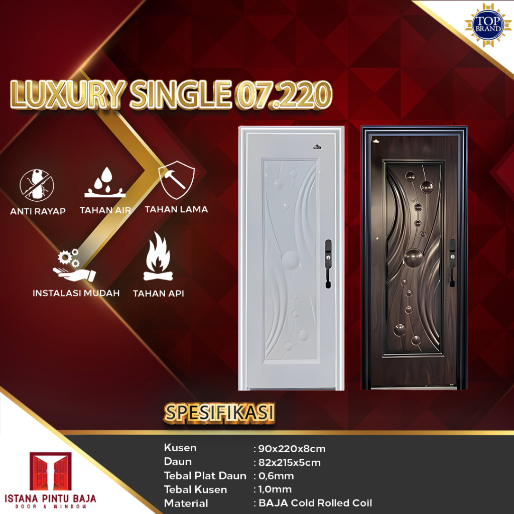 Jual IPB - (LUXURY Single 220) Pintu Baja Single Import / Pintu Utama ...