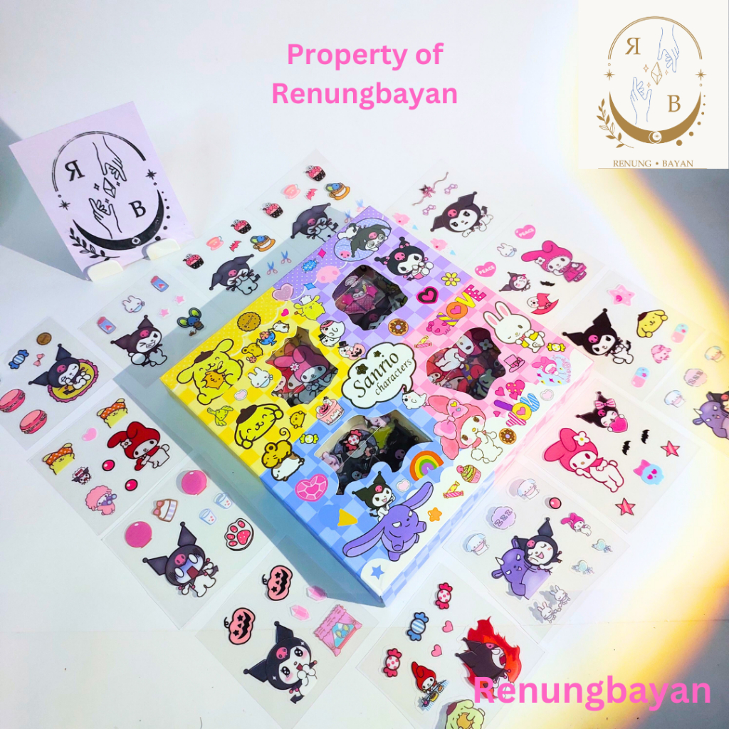 Jual STIKER PREMIUM KEKINIAN SANRIO 4 IN 1 Box Stiker Lucu ANTI AIR/WATERPROOF PVC Dekorasi ...