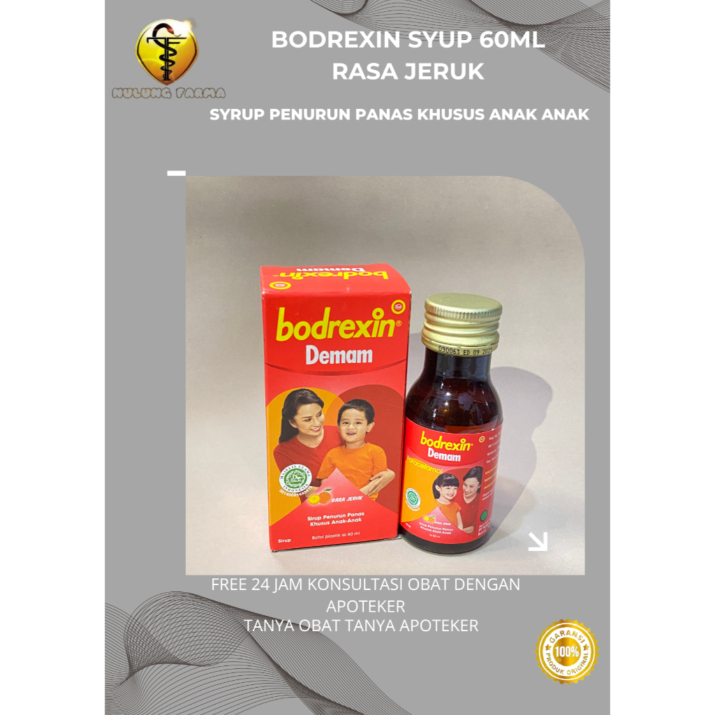 Jual BODREXIN DEMAM SIRUP 60 ML ANAK RASA JERUK | Shopee Indonesia