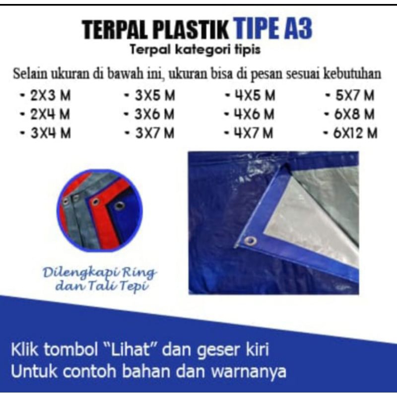 Jual TERPAL PLASTIK TYPE A3 ORIGINAL UKURAN CUSTOM | Shopee Indonesia