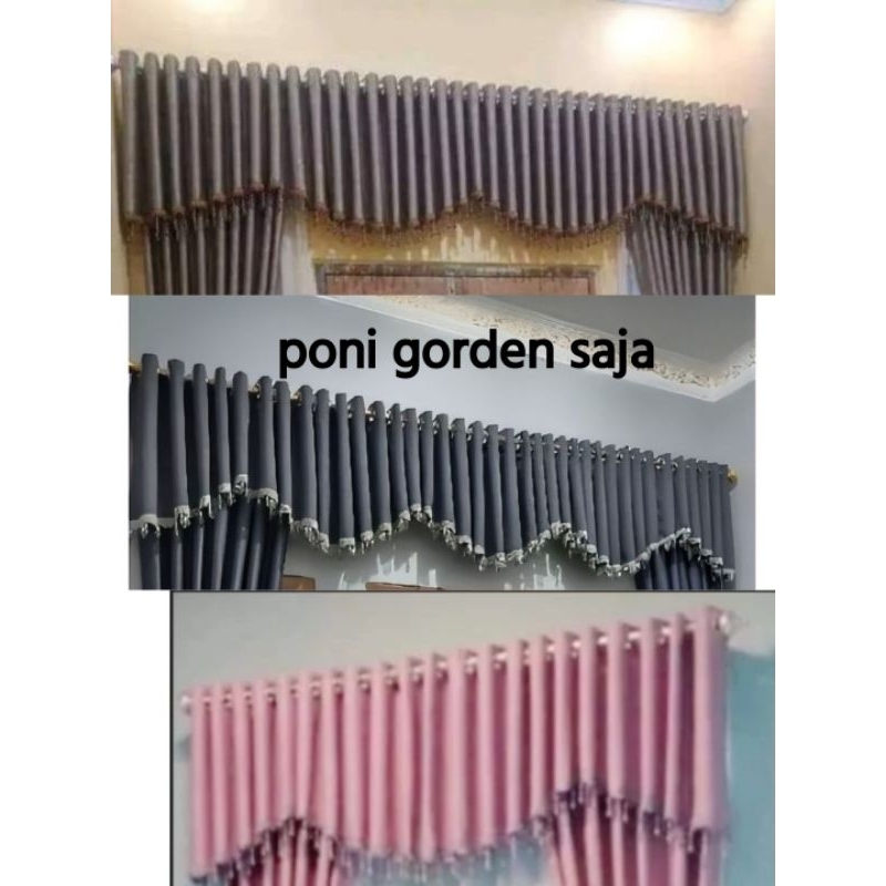 Jual Gorden Poni Pisah/Topi Gorden/Gorden Poni atas pintu Bahan ...