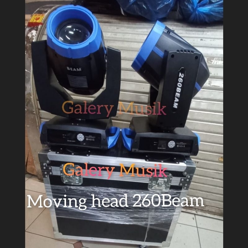 Jual Promo MOVING HEAD BEAM 260 BEAM LIST BIRU 2unit + Hardcase ...