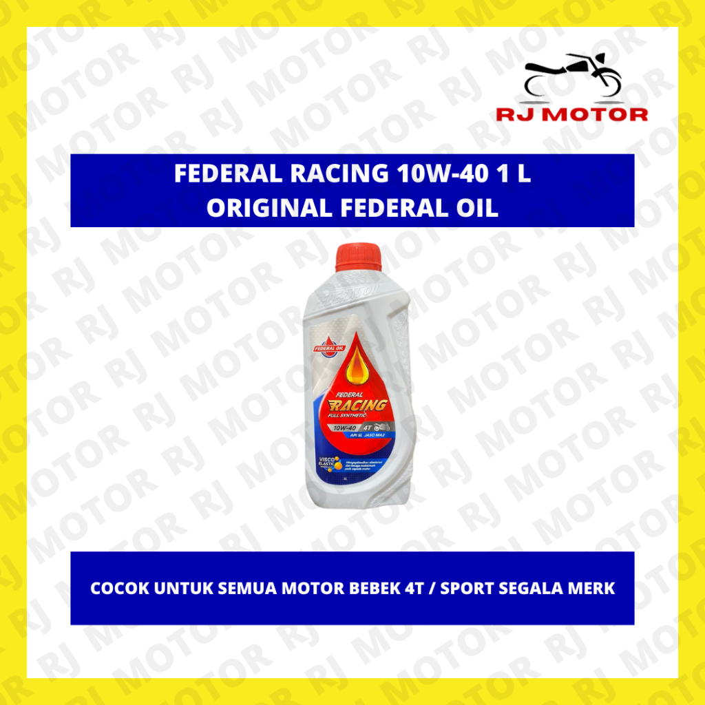 Jual OLI MOTOR FEDERAL RACING 10W 40 1 LITER OLI MOTOR ASLI FEDERAL OIL ...