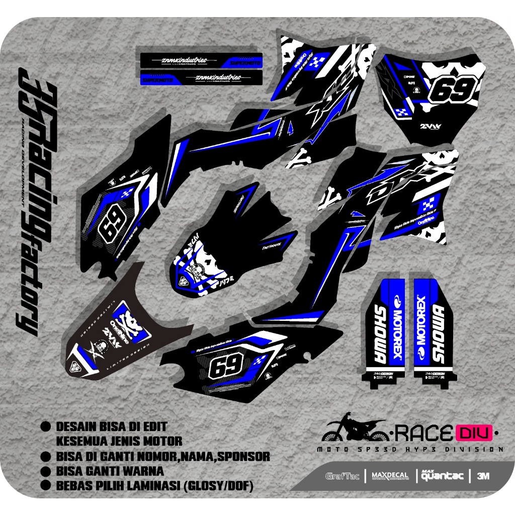 Jual DECAL KLX dtracker full body bisa custom desain | Shopee Indonesia
