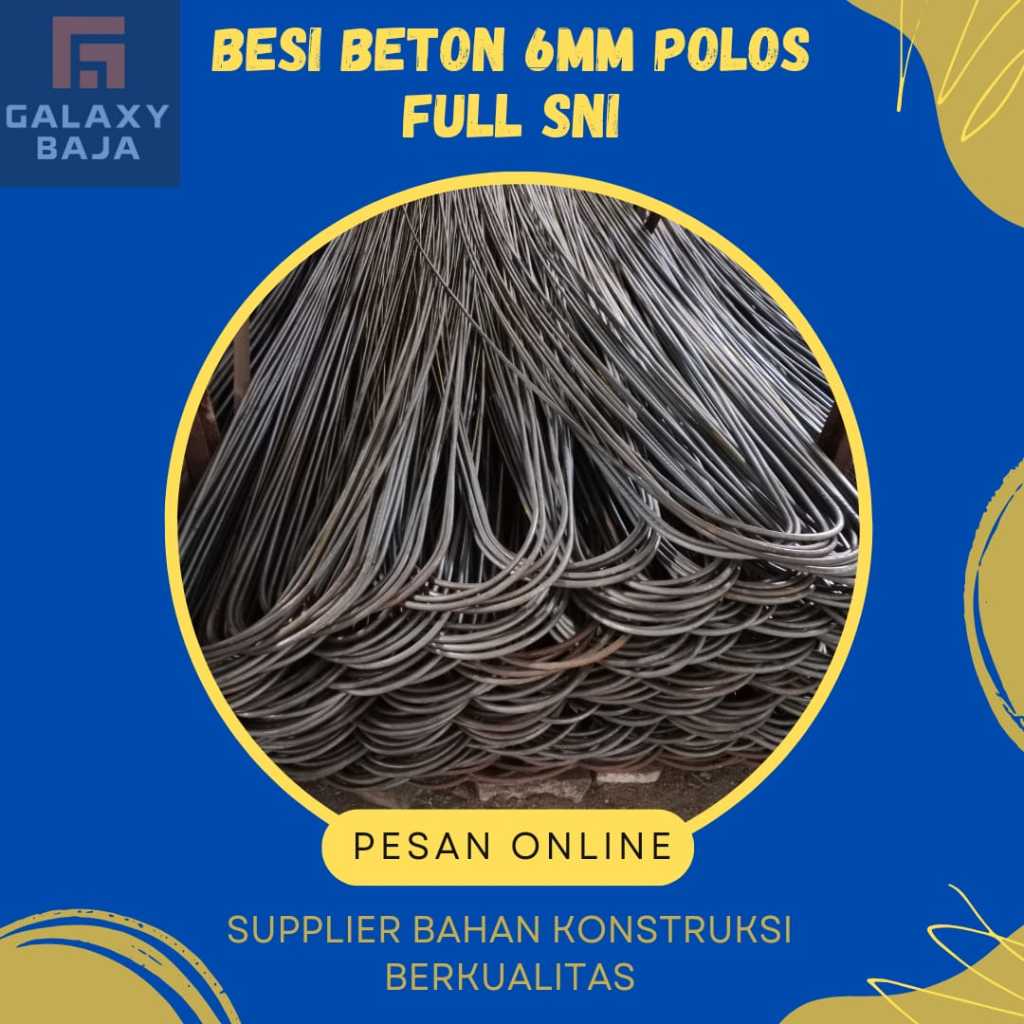 Jual BESI BETON POLOS FULL SNI 6mm | Shopee Indonesia