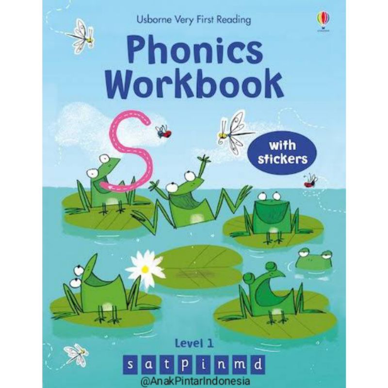 Jual USBORNE VERY FIRST READING PHONICS WORKBOOK 1 STICKER BOOK ( A11 ...