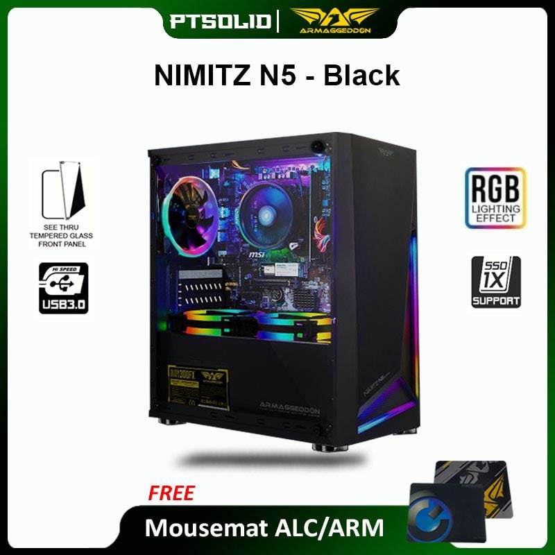 Jual Case Gaming Armaggeddon Nimitz N5 Aurora - Micro ATX | Shopee ...
