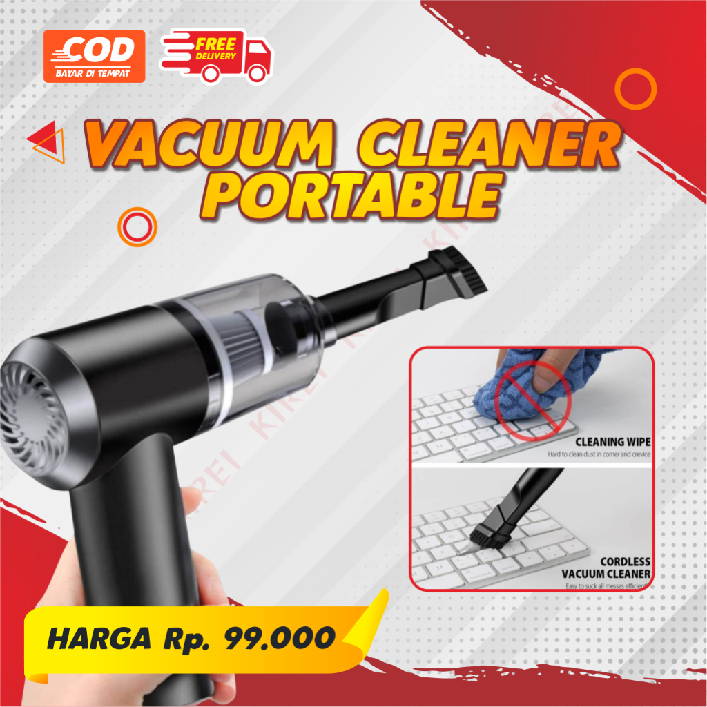 Jual Vacuum Cleaner Wireless Portable Mini Untuk Mobil dan Rumah Bisa ...