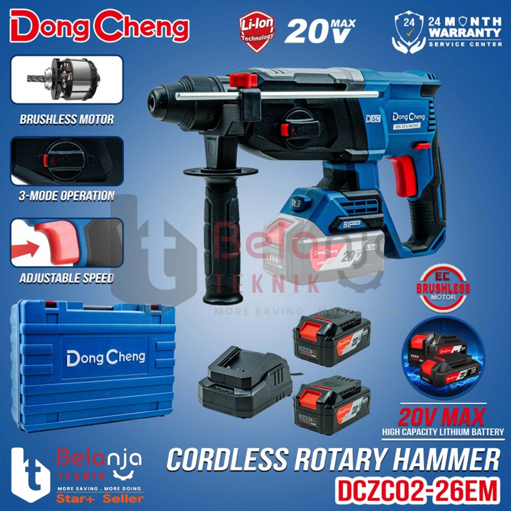 Jual Dongcheng Mesin Bor Beton DCZC02-26 EM Rotary Hammer Brushless ...