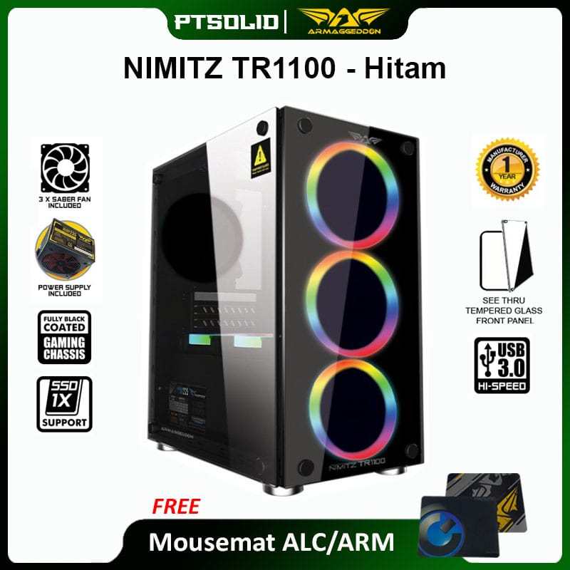 Jual Case Armaggeddon Nimitz-TR1100+ With 3FAN Ring + PSU Voltron 235FX ...
