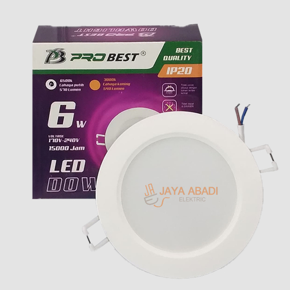 Jual Lampu Downlight Led Inbow Probest 6W 6Watt putih 2,8inch ...
