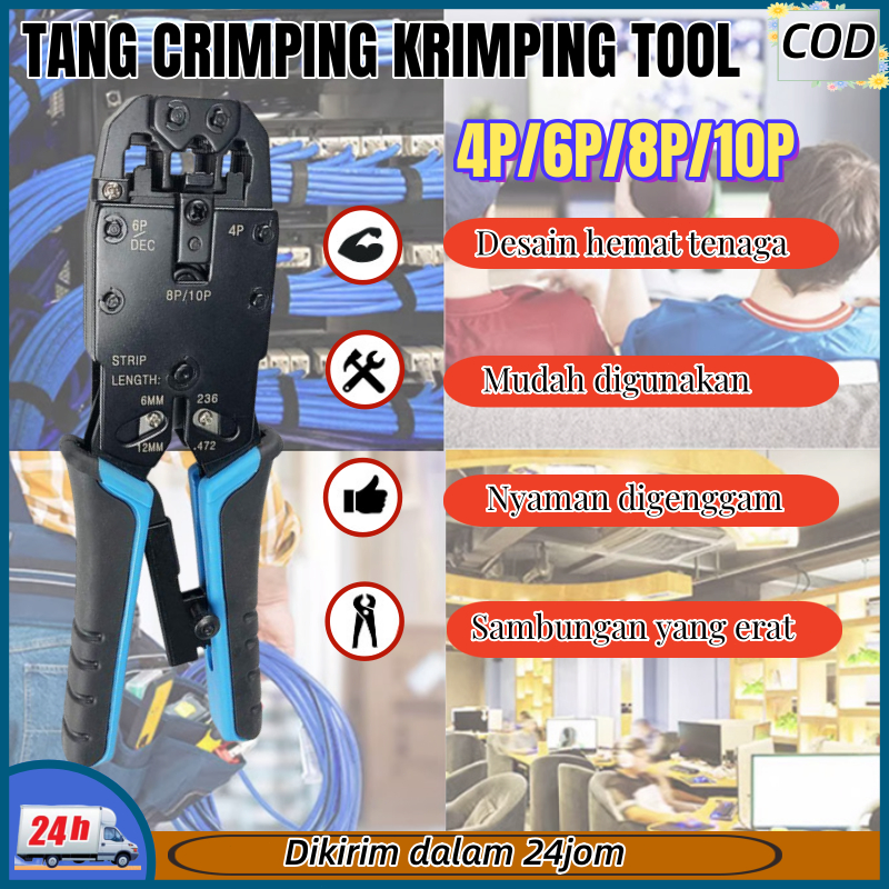 Jual Tang Crimping 200R Kabel LAN Internet telepon CAT6 Krimping HT ...
