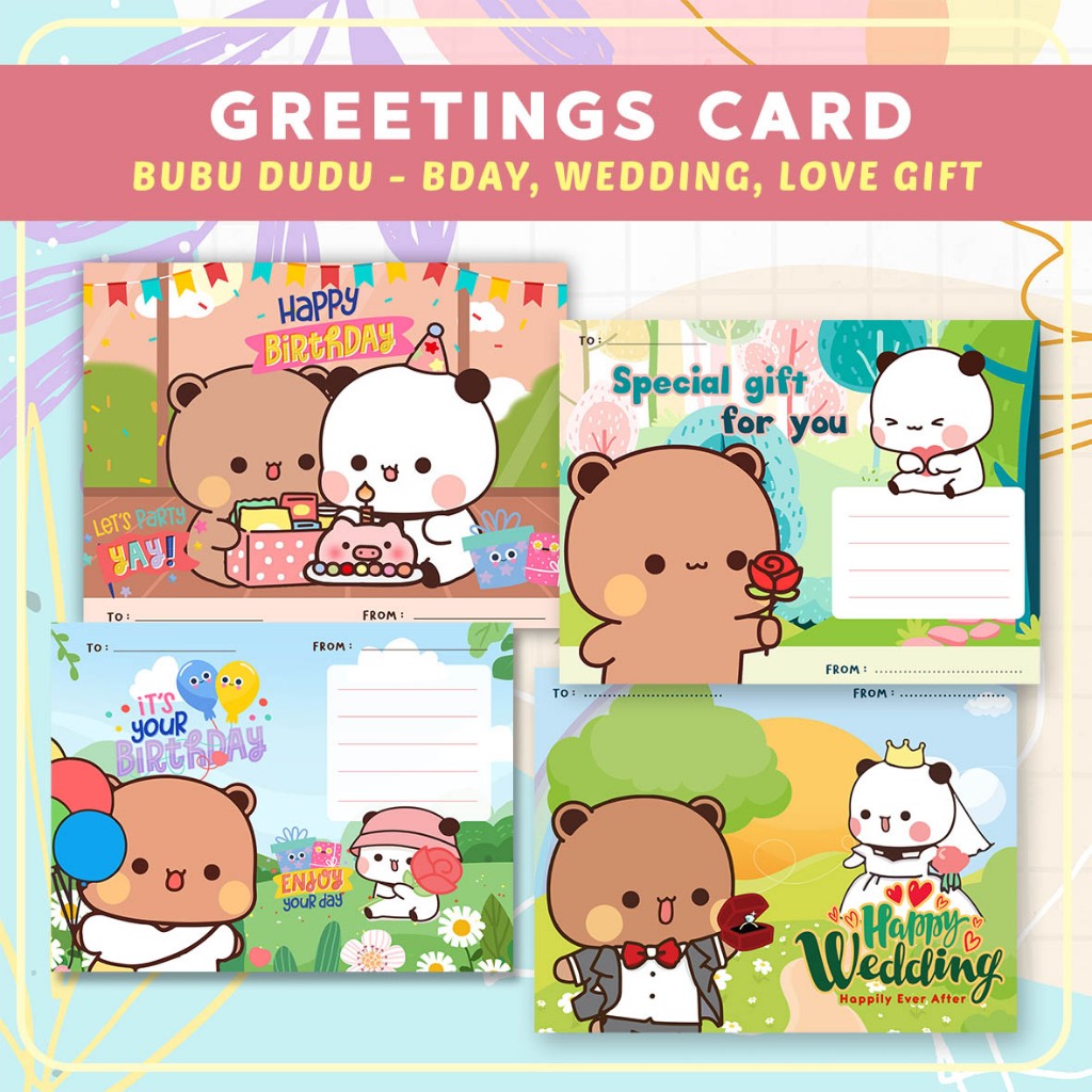 Jual GREETING CARD bubu dudu (Birthday) ADD ON | Shopee Indonesia
