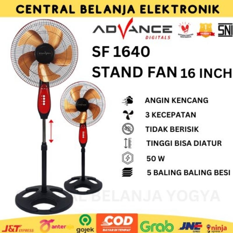 Jual KIPAS ANGIN BERDIRI 16 INCH BESI STAND FAN 16 INCH BESI SF1640 ...