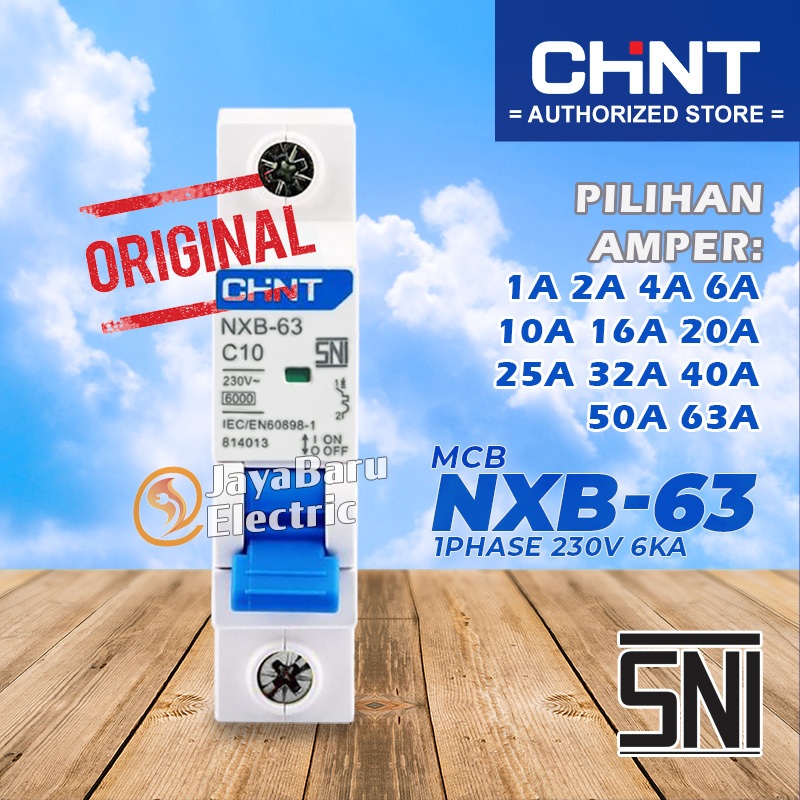 Jual MCB Chint NXB-63 NXB63 1P 1Pole 1Phase 1A 2A 4A 6A 10A 16A 20A 25A 32A 40A 50A 63A | Shopee ...