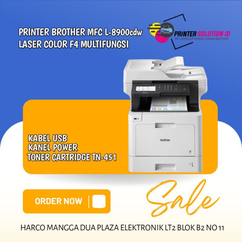 Jual BROTHER MFC L-8900CDW ALL IN ONE F4 MULTIFUNGSI SCAN COPY COPY ADF ...