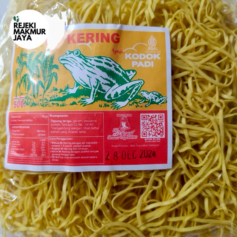 Jual (500 GR) MIE KUNING Mentah CAP KODOK BAKMI KODOK PADI VIRAL ENAK ...