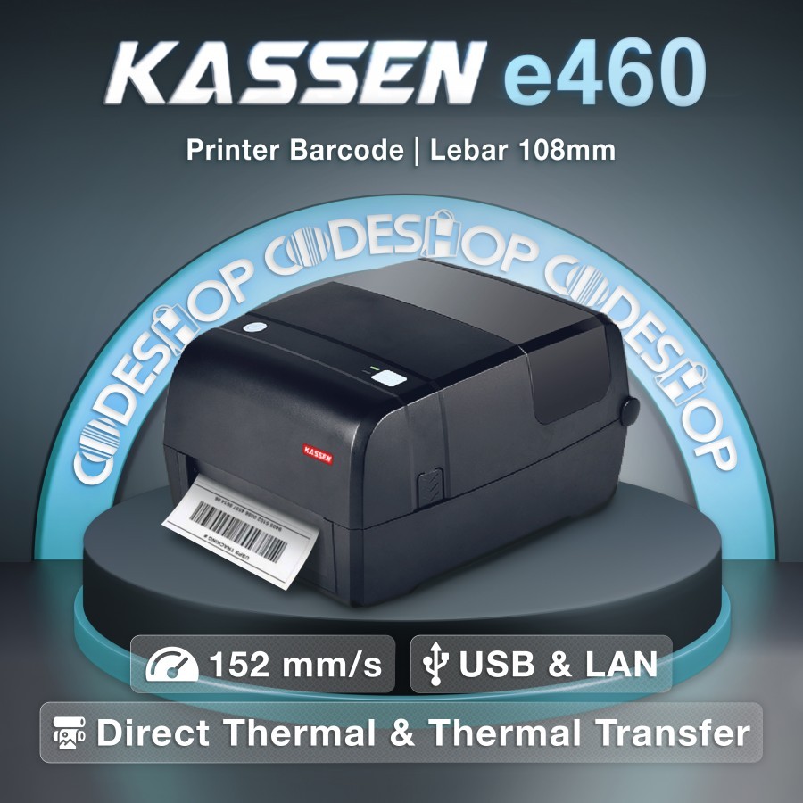 Jual Printer Barcode Kassen E 460 / E460 Direct Thermal Cetak Label | Shopee Indonesia