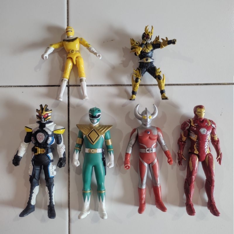 Jual BANDAI 17CM Figure Power Ranger Ultraman Kamen Rider Set | Shopee ...