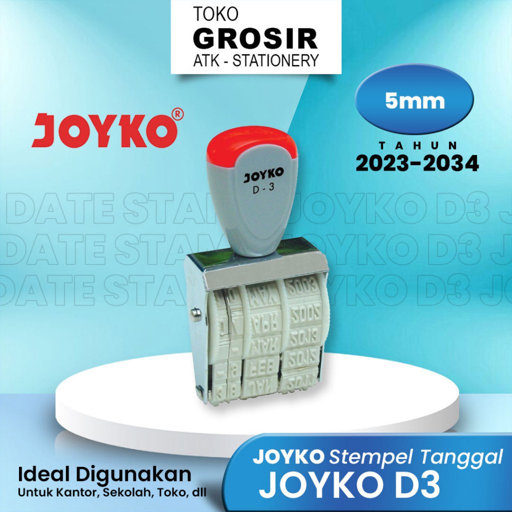 Jual Stempel Tanggal Joyko D3 5 mm / JOYKO Date Stamp D3 Tahun 2023 ...