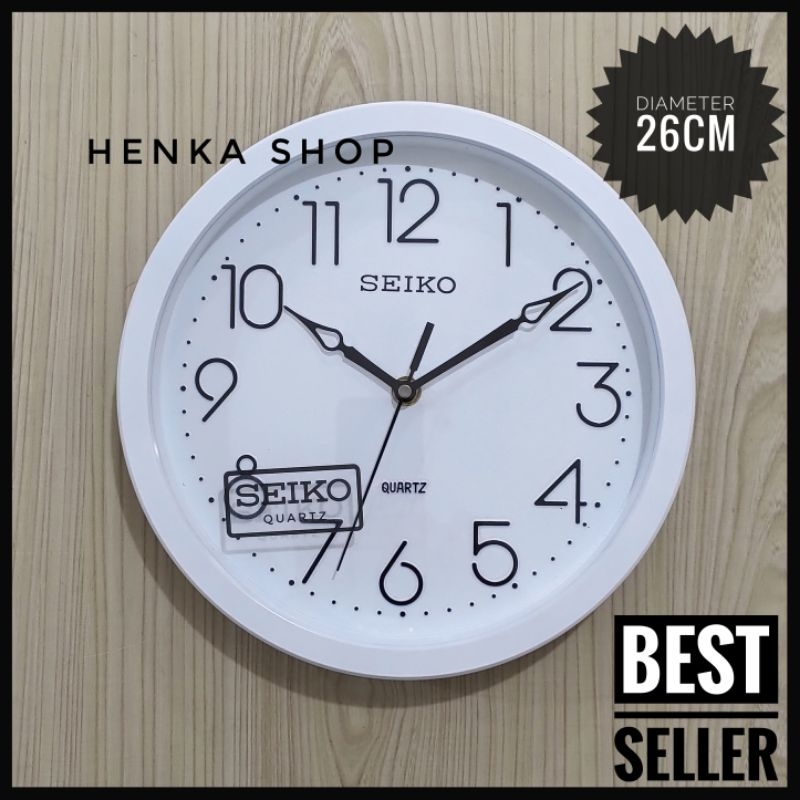 Jual Jam dinding Seiko 26cm size kecil (Detak/Sweep) | Shopee Indonesia