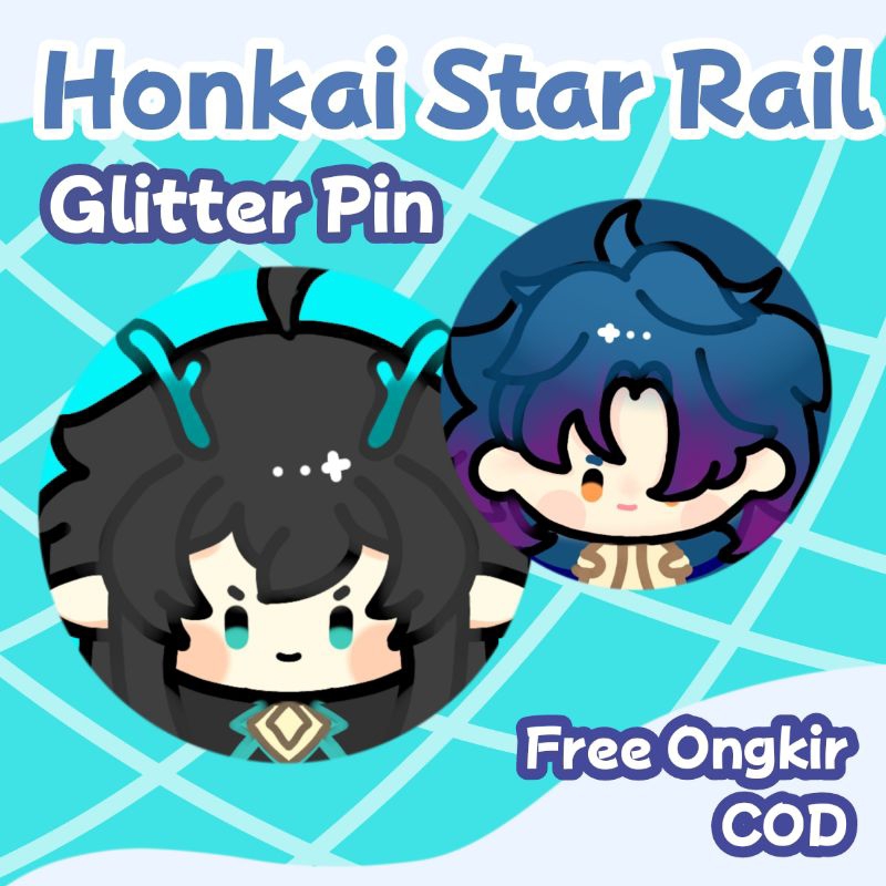 Jual Glitter Pin honkai star rail hsr balde danheng il anime game merch ...
