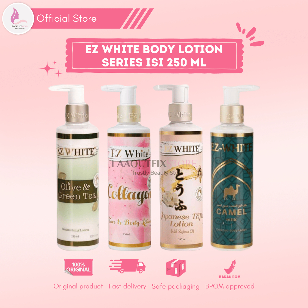 Jual EZ WHITE BODY LOTION SERIES ISI 250 ML | Shopee Indonesia