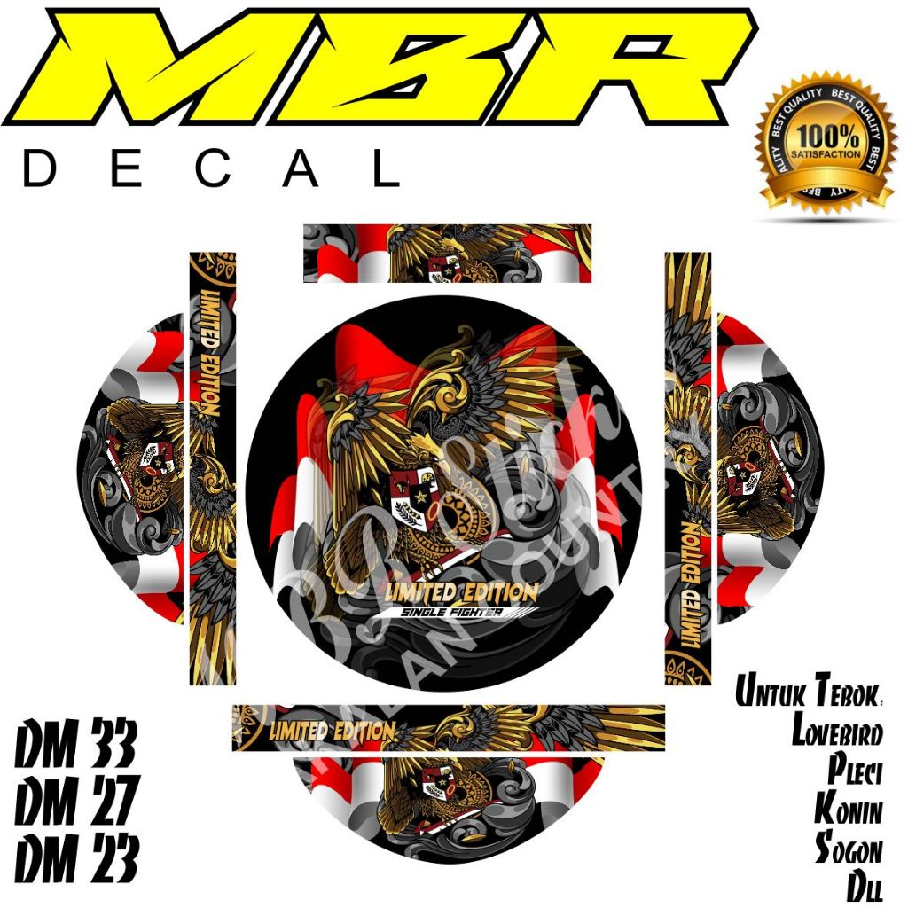 Jual DECAL TEBOK LOVEBIRD,STIKER TEBOK LOVEBIRD,STIKER PLECI,STIKER ...