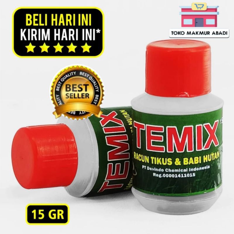 Jual Racun Tikus TEMIX TEMIK Kemasan Botol Ampuh Basmi Hama Tikus Babi ...