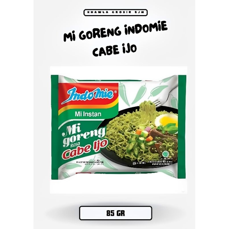 Jual MIE INDOMIE GORENG RASA CABE IJO SUDAH PLUS KARDUS 85 GR PRODUK ...