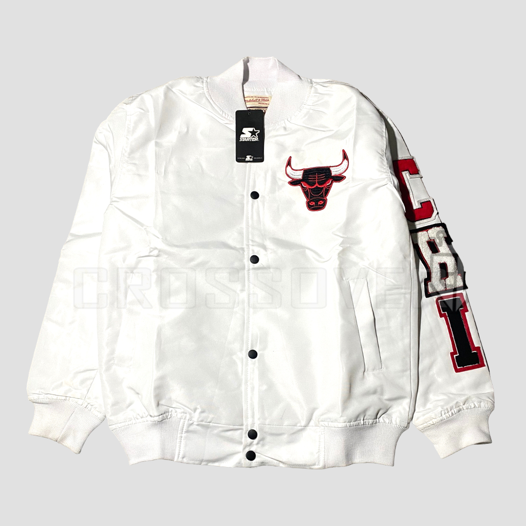 Jual JAKET VARSITY CHICAGO BULLS NBA BASKETBALL CHI WHITE JACKET PRIA ...