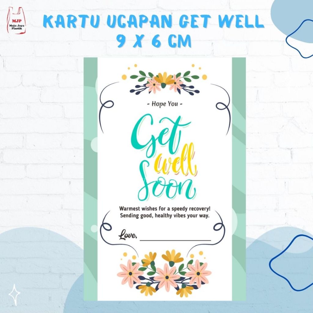 Jual KARTU UCAPAN Get Well Soon Cepat Sembuh 6x9 cm Greeting Card ...