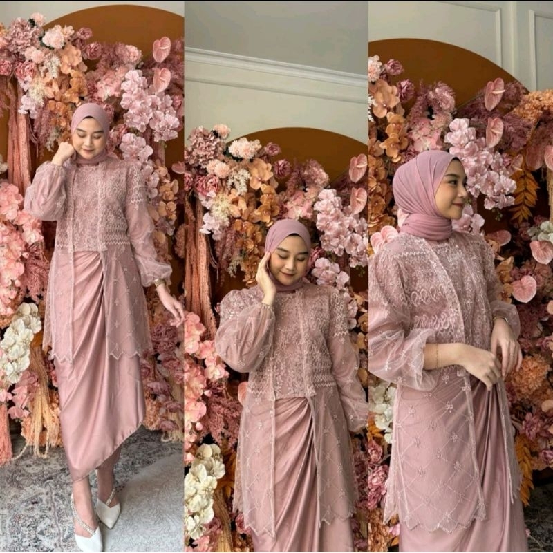 Jual Batik Official - Setelan Brukat Kutubaru Rok Lilit Outfit 2025 He ...