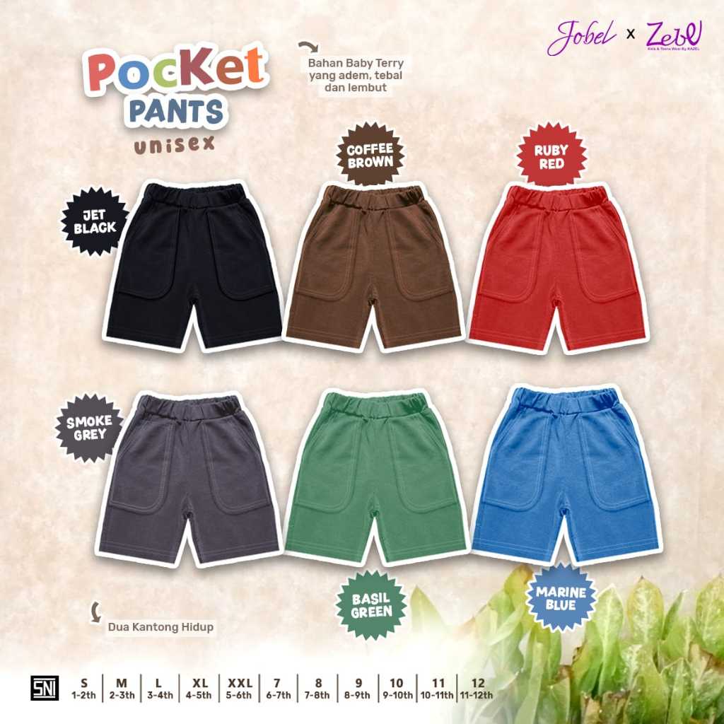 Jual Jobel x Zebe Pocket Pants (1 - 12 tahun) | Shopee Indonesia