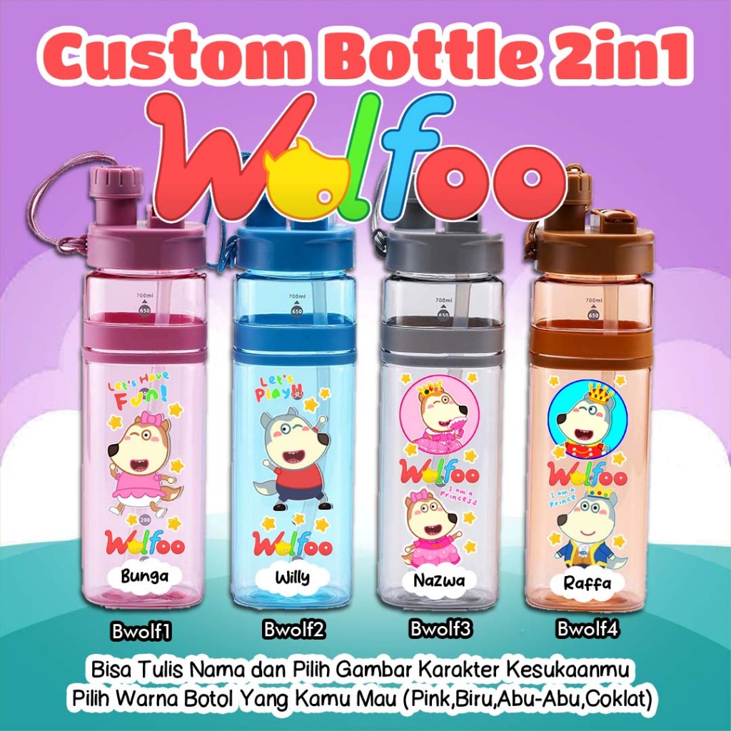 Jual Botol Minum Anak Custom Model 2in1 TEGUK SEDOT - DESAIN KARTUN ...