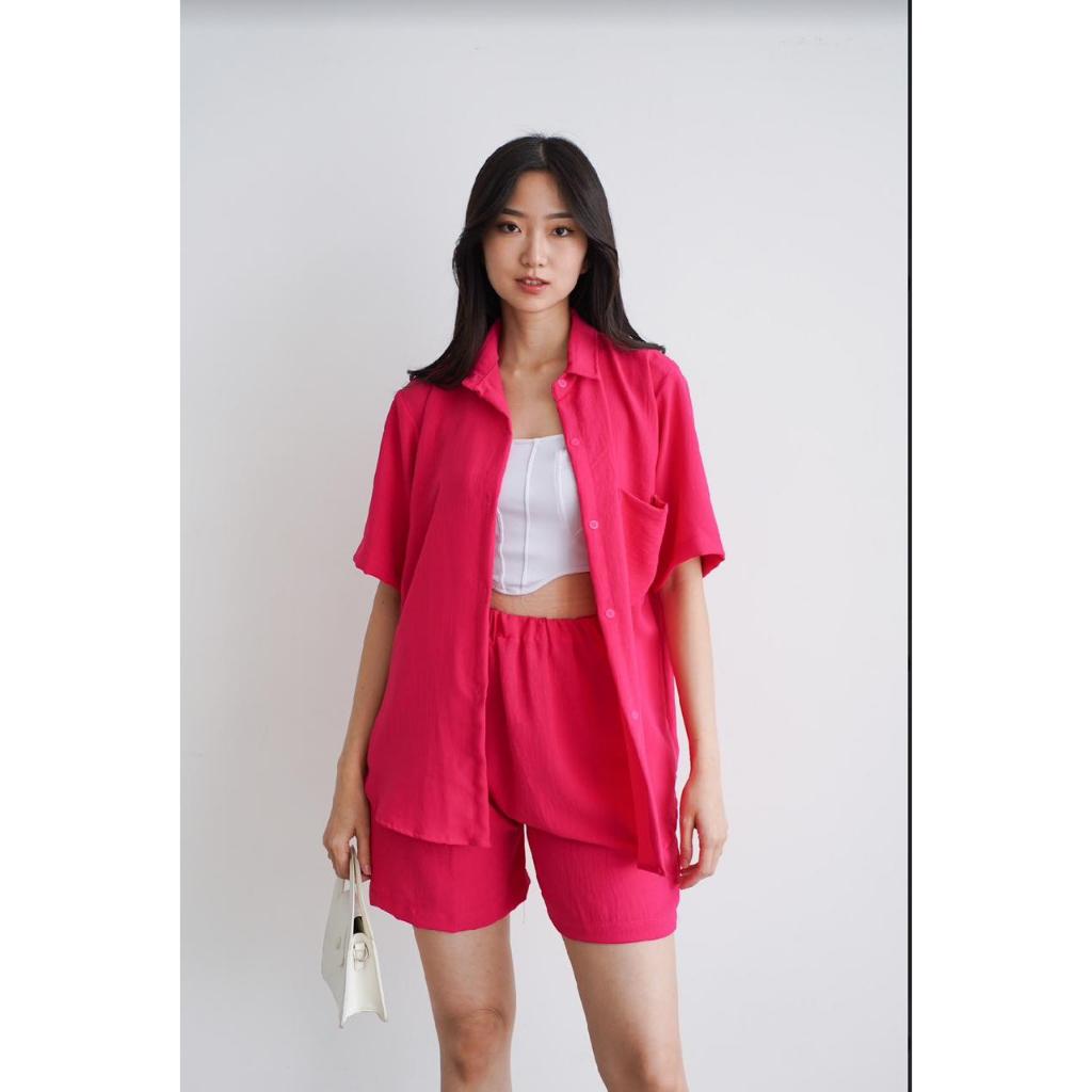 Jual Basic id fashion COD - Setelan kemeja + celena pendek / Setelan ...