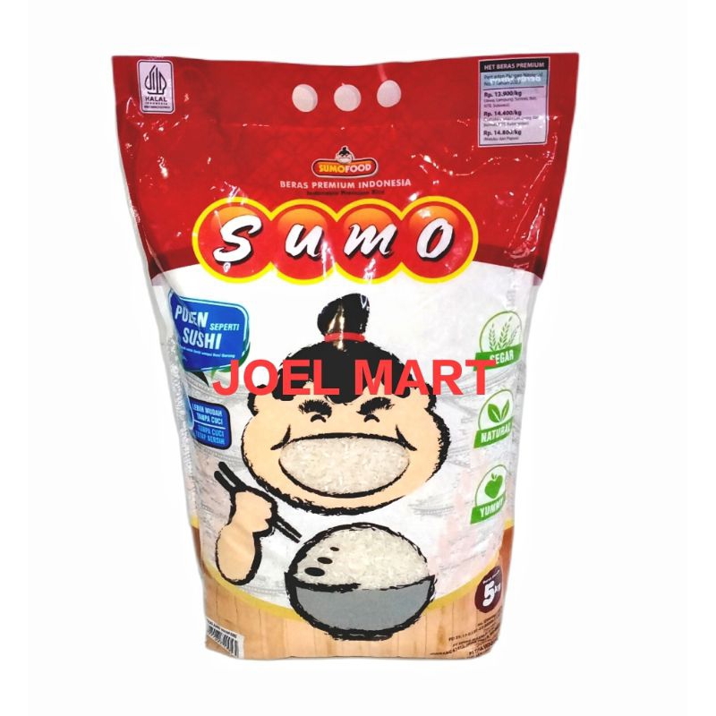 Jual BERAS SUMO PREMIUM 5 KG 5KG KEMASAN MERAH - BERAS SUMO MERAH 5KG ...