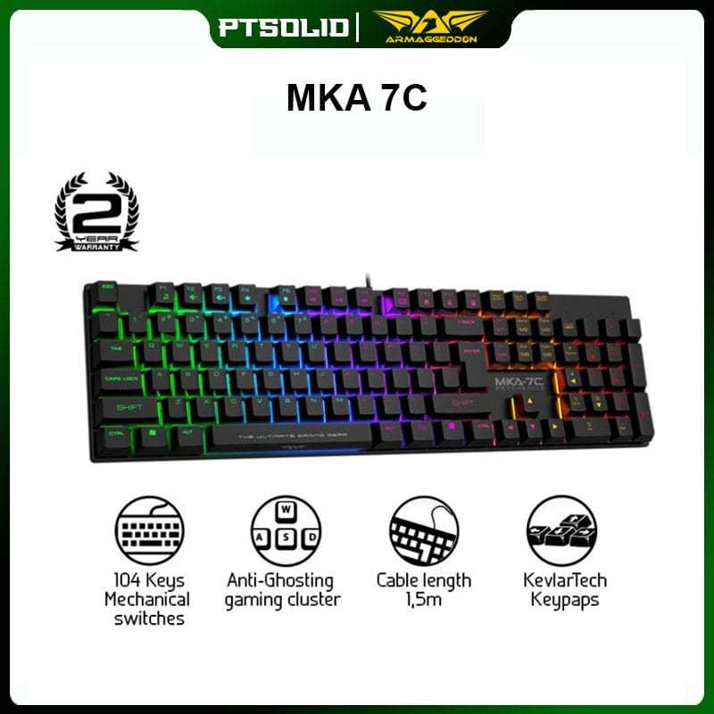 Jual Keyboard Mechanical Gaming Armaggeddon MKA 7C Psycheagle Blue ...