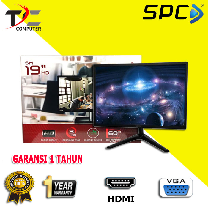 Jual MONITOR 19 INCH / MONITOR LED 19INCH SPC | Shopee Indonesia