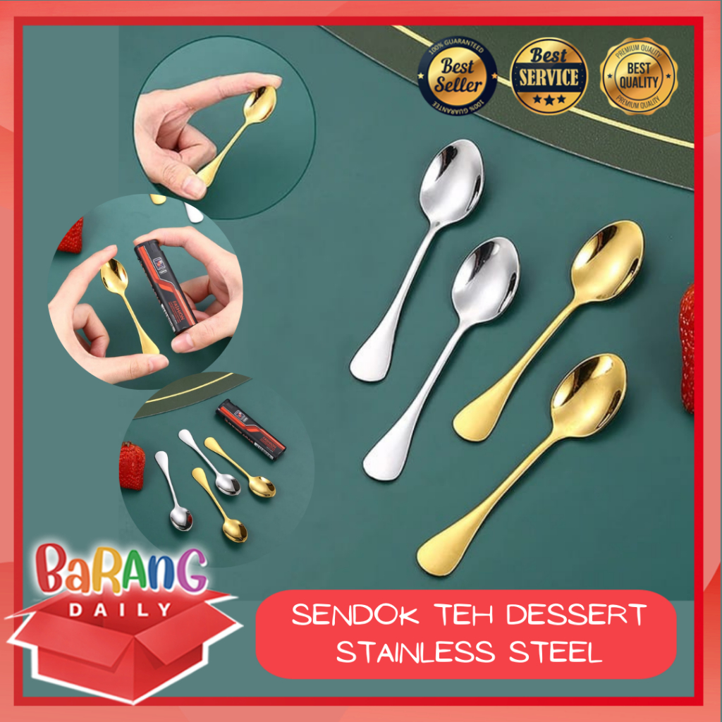 Jual (1 PCS) SENDOK TEH DESSERT STAINLESS STEEL KOREA BAHAN TEBAL ...