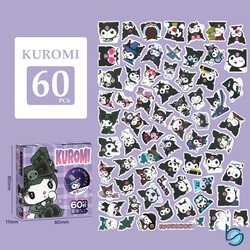 Jual Stiker Sanrio Lucu Isi 60 Pcs Box Cute Aesthetic Sticker Sanrio