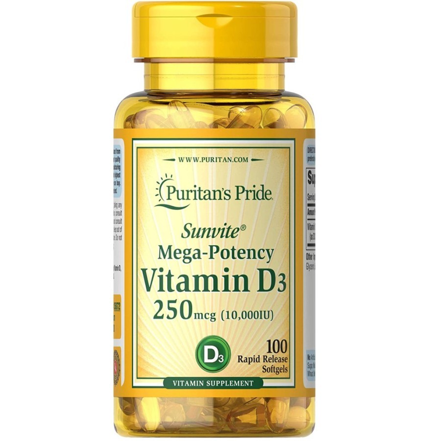 Jual Puritan's Pride Vitamin Vit D3 - 10000 IU 100 SG | Shopee Indonesia