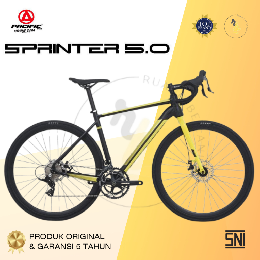 Jual Sepeda Road bike PACIFIC SPRINTER 5.0 Alloy (2x11 Speed) | Shopee ...