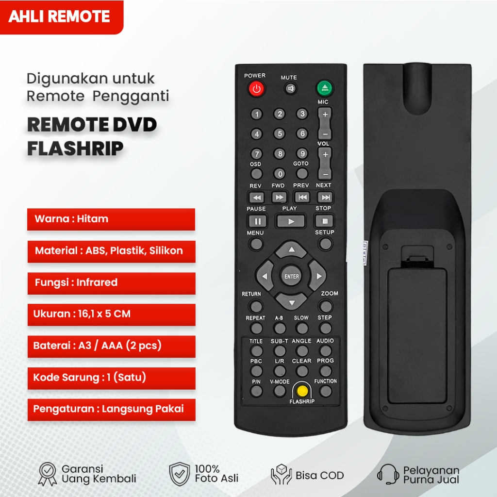 Jual Remot DVD Polytron Flashrip DVD2165 DTiB2367 / Remote DVD Polytron ...