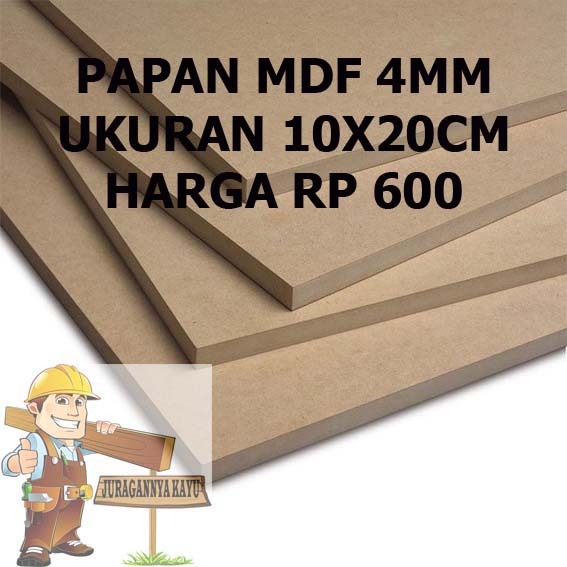 Jual PAPAN MDF 4MM UKURAN 10X20CM | Shopee Indonesia