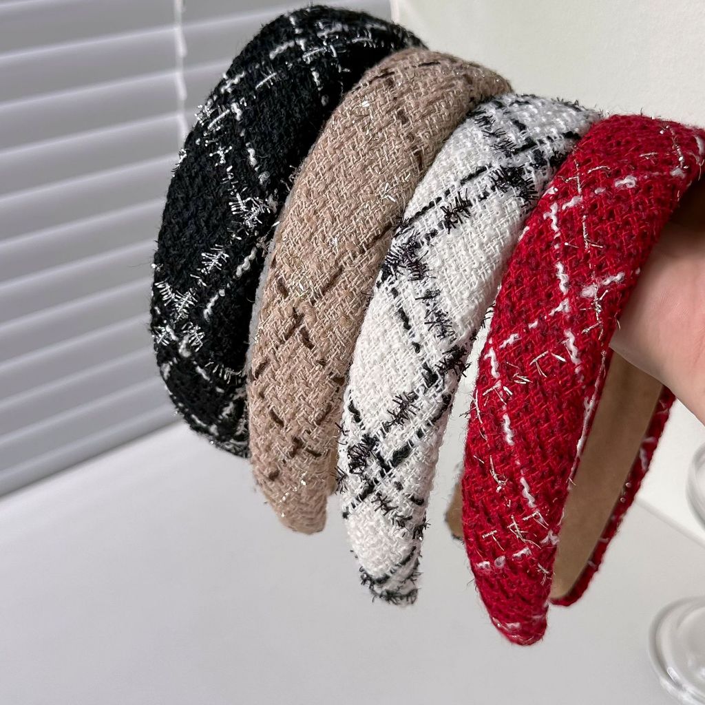 Jual Bando Tweed Korea Tebal Bando Bulu Lebar Korean Style Original ...