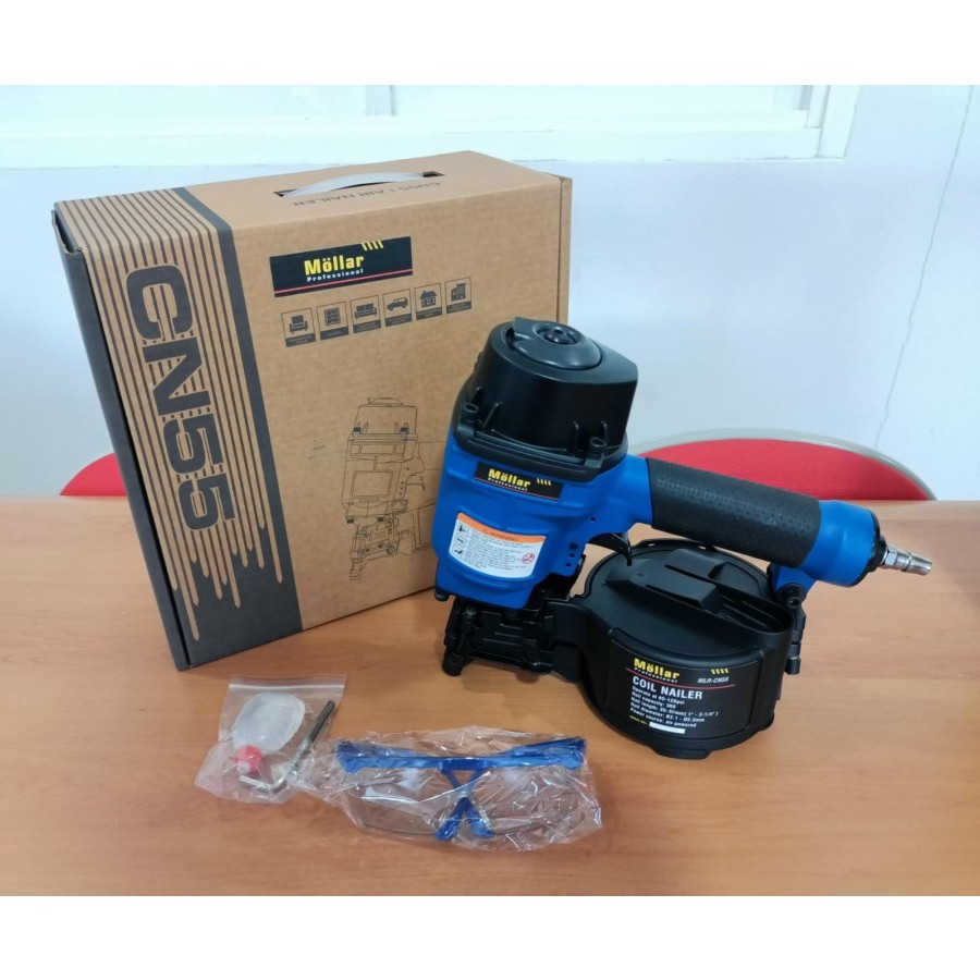 Jual Chain Nailer gun 50mm MOLLAR CN55 mesin paku tembak rantai kayu ...