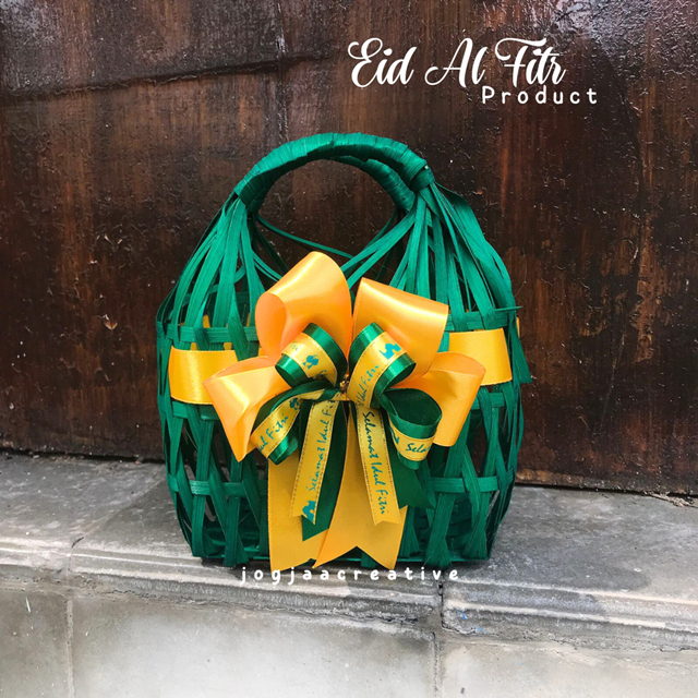 Jual LEBARAN SERIES | Tas Snack Warna 14x10 cm Hias Pita Lebaran Goodie ...
